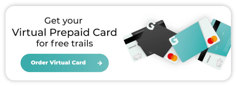 Prepaid card for free trials - Getsby